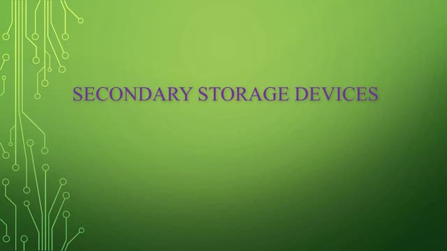 Presentation on storage devices | PPTX | Data Storage and Warehousing ...