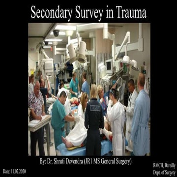 Secondary survey in trauma | PPTX