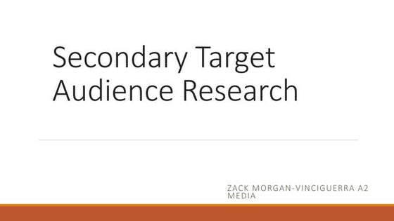 Primary Target Audience Research | PPTX