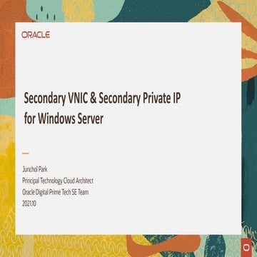 Windows에서 Secondary VNIC와 Secondary Private IP 추가 방법 | PDF