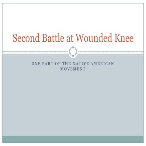 Second Battle at Wounded Knee | PPT