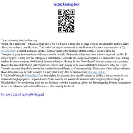 Second Coming Tone | PDF