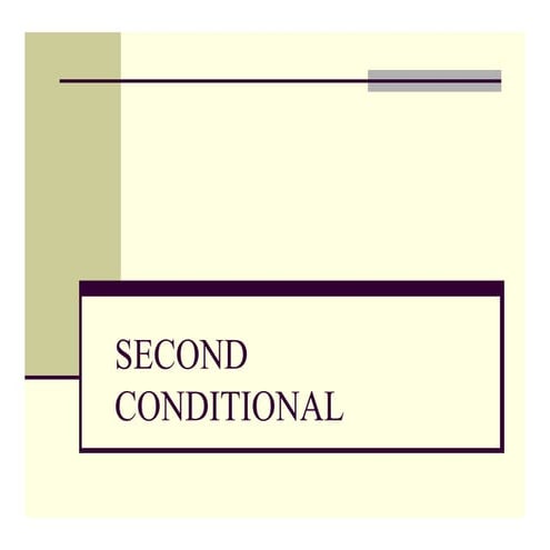 Second Conditional | PDF