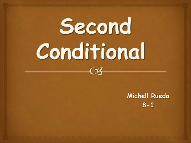 Second conditional | PPS