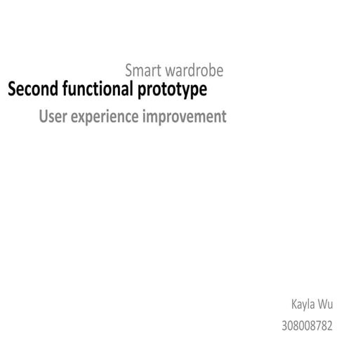 Second functional prototype | PPT