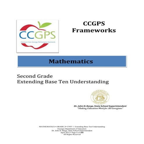 Second Grade Unit 1 | PDF | Homework and Study | Education