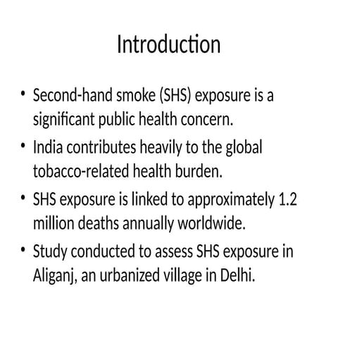 Secondhand_Smoke_Exposure_Delhi health and | PPTX