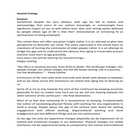 Second innings | PDF