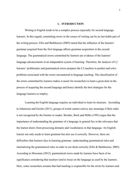 Second Language Acquisition (Error Analysis) | PPTX