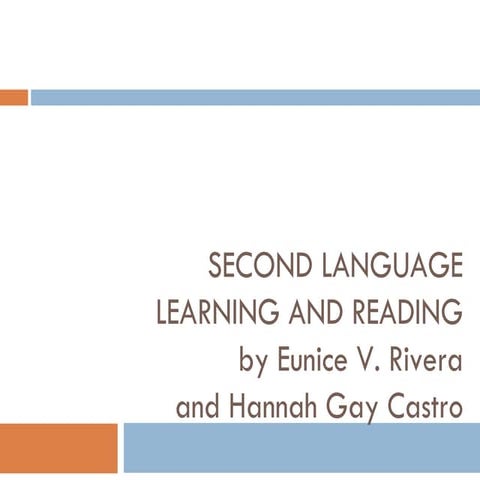 Second language learning and reading | PPT | Educational Assessment ...