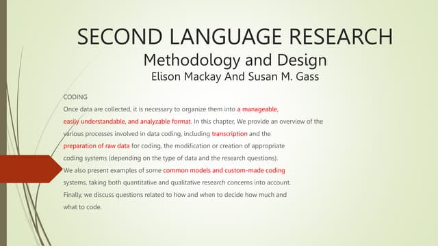 SECOND LANGUAGE RESEARCH.pptx SECOND LANGUAGE RESEARCH.pptx