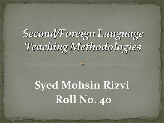 Communicative Language Teaching Method1 Ppt
