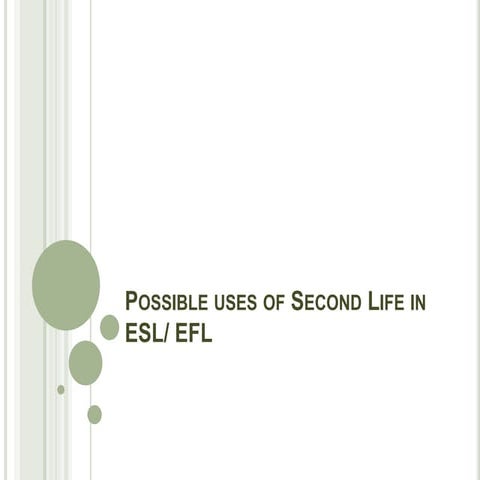 ESL/ EFL and Second Life | PPT