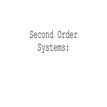 Second Order Systems.pptxkkkkkkkkkkkkkjj | PPT