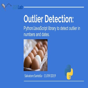 Outlier Detection in number e dates | PPT