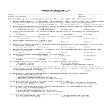 Second Periodical Test In Tle Afa 7 Docx