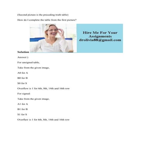 (Second picture is the preceding truth table) How do I complete the ...