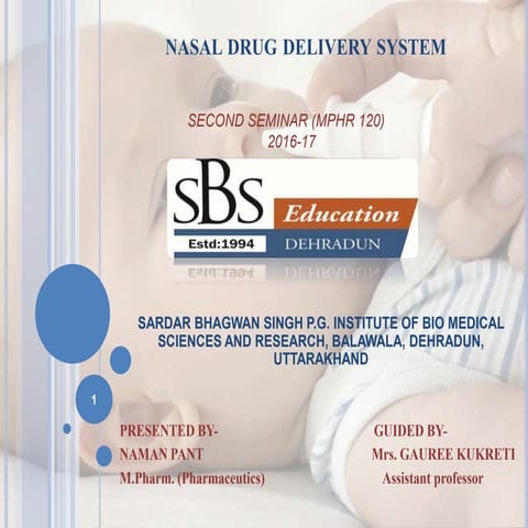 Intranasal route of drug administration | PPTX