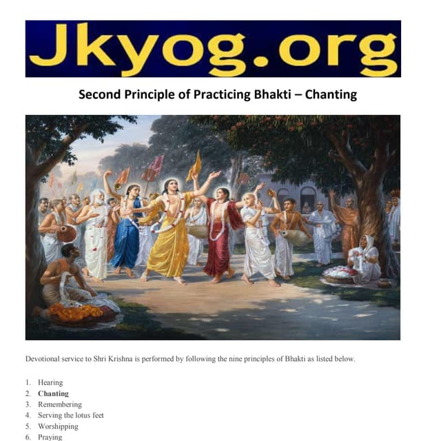 Second principle of practicing bhakti – chanting | PDF
