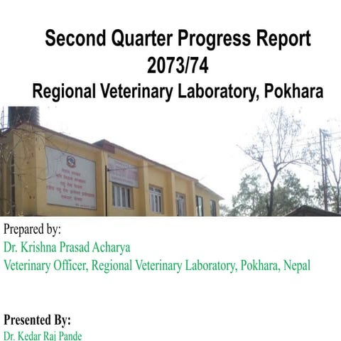 Second quarter progress report regional veterinary laboratory pokhara ...