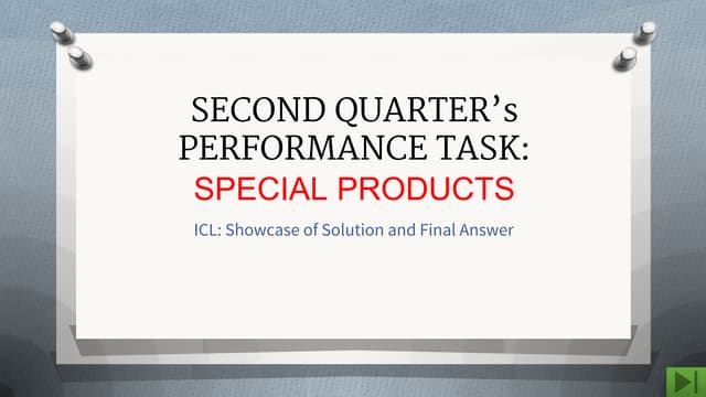 Lecture 03 special products and factoring | PPTX