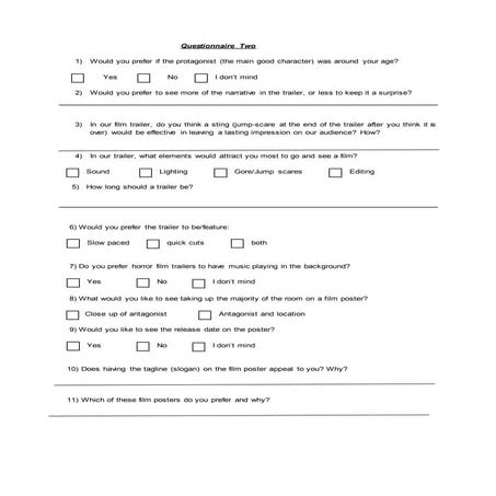 Questionnaire Two | DOCX