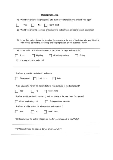 Film poster questionnaire | DOCX