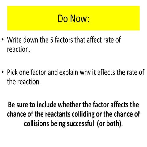 Second rates of reaction lesson (ii) | PPT