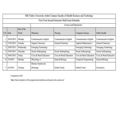 Second Sem. Mid Exam Schedule FHT RVU Ambo Campus 2015 E.C..pdf