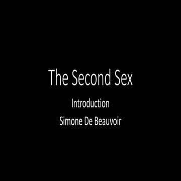 Second Sex Intro Powerpoint Pptx