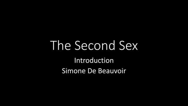Second Sex Intro Powerpoint Pptx