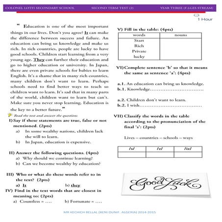 Second term test 2 | PDF