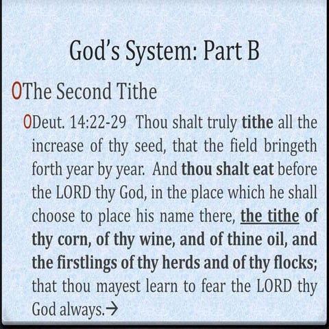 Second tithe | PPTX