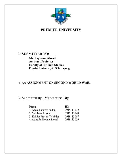 HISTORY IGCSE CONTENT - 20TH CENTURY OPTION - THE ROAD TO WW2: HITLER'S ...