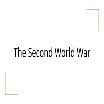 Second World War (PPT para 4º de la ESO) | PPTX