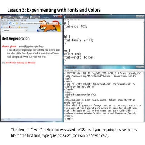 Second year 2nd quarter CSBN - CSS, fonts and color | PPTX