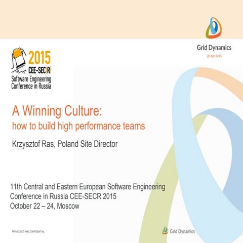 Building a Winning Culture: how to build high performance teams | PPTX