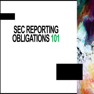 Sec Reporting Obligations | PPTX