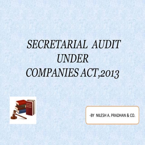 Secretarial Audit.pdf (Shorts Provisions) | PPT