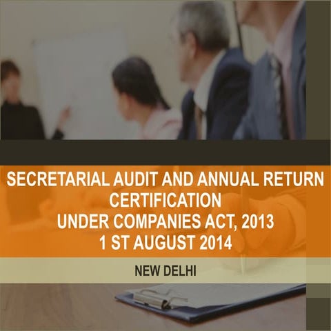 Secretarial audit & certification of annual return | PDF