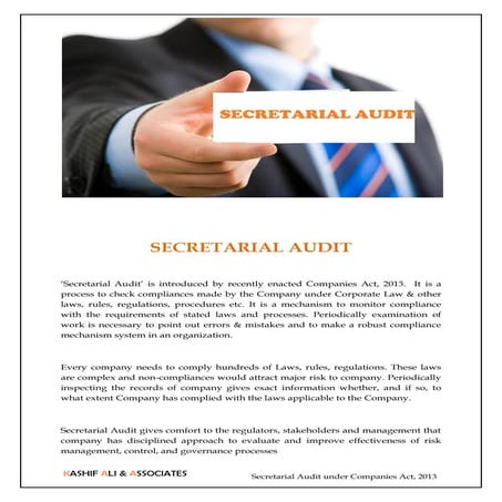 Secretarial Audit under Companies Act 2013 | PDF