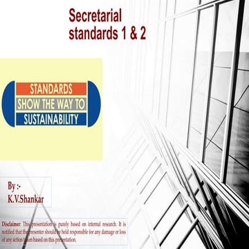 Secretarial standards 1 & 2 | PPTX