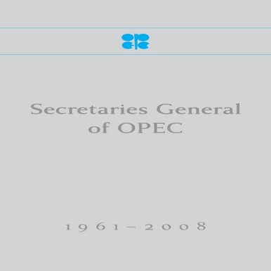 OPEC : Past and Previous Secretary Generals | PDF