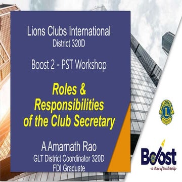 Roles & Responsibilities of a Club Secretary | PPTX