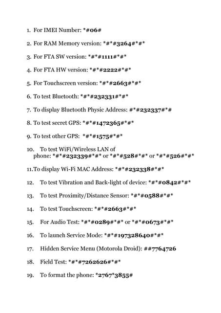 All nokia master codes | RTF