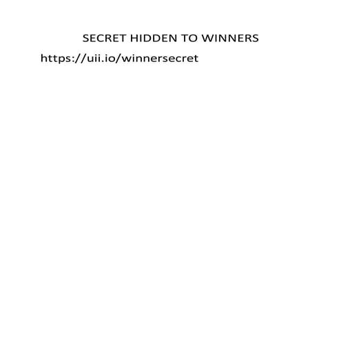 Secret hidden to winners | PDF