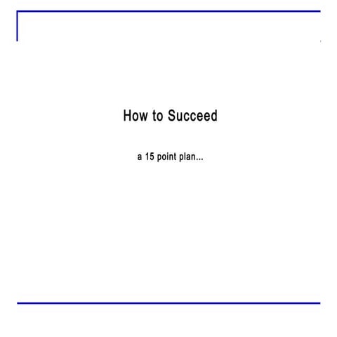 Secret of success | PPT