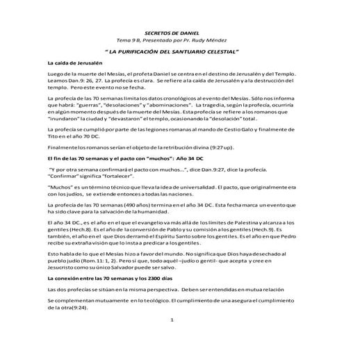 Secretos de daniel, cap. 9 b | PDF