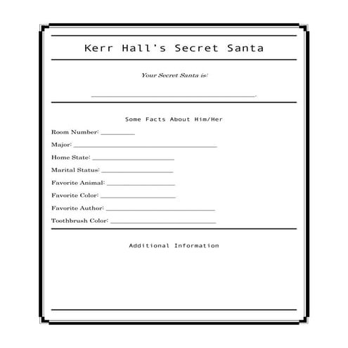 Secret Santa | DOCX | Oral care | Personal Care