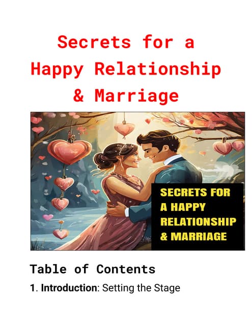 A Guide to Building and Maintaining Healthy Relationships | PDF